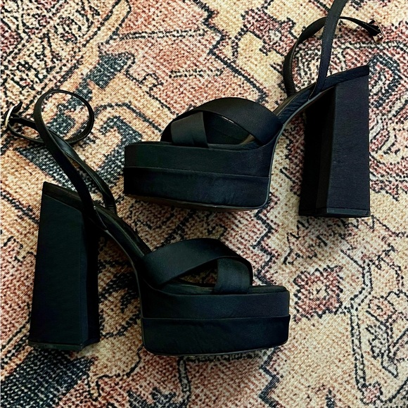 ASOS | Shoes | Asos Black Platform Heels | Poshmark